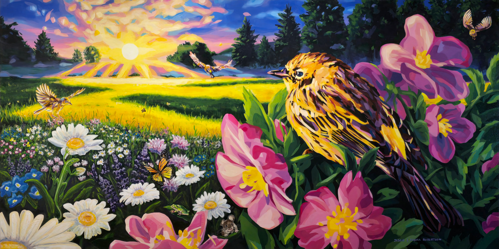 “Warblers & Wildflowers” – Mural by Jessie & Janna Robertson - Art in ...